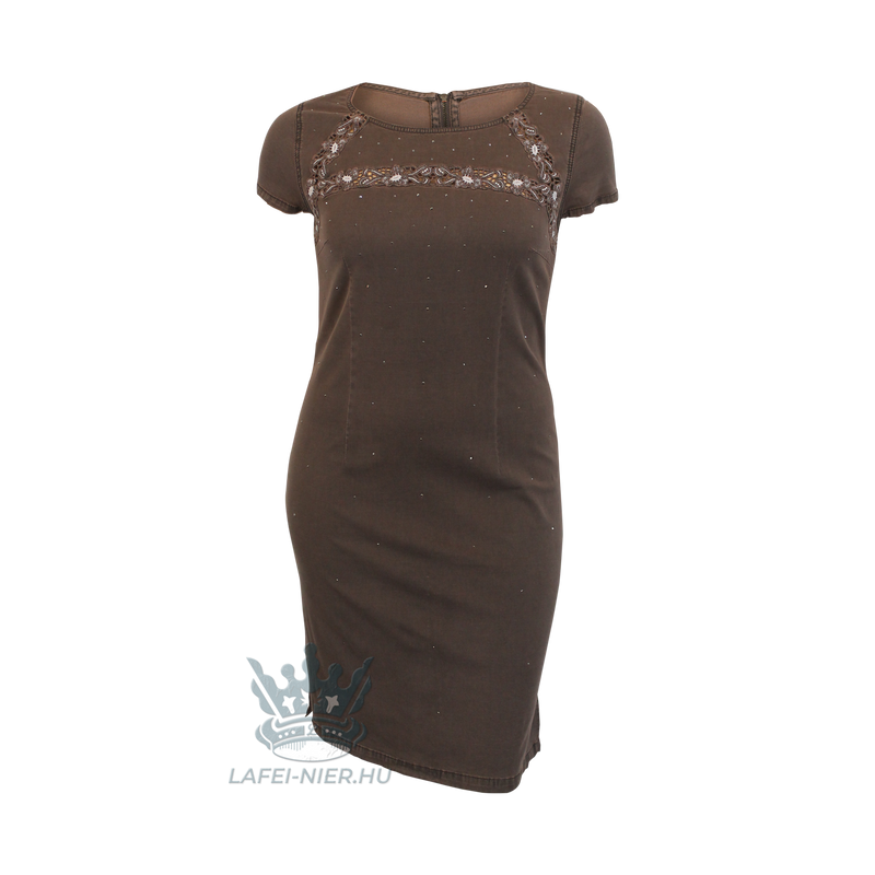 Egész ruhák - Lafei Nier kakaóbarna farmer ruha